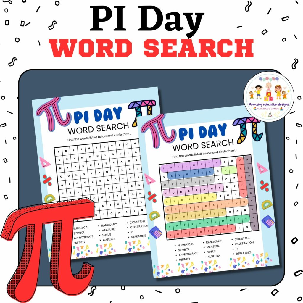 WORD SEARCH Pi Day | Made By Teachers