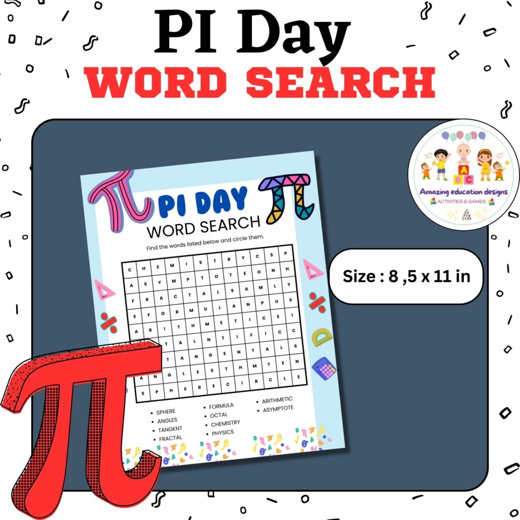 WORD SEARCH Pi Day | Made By Teachers