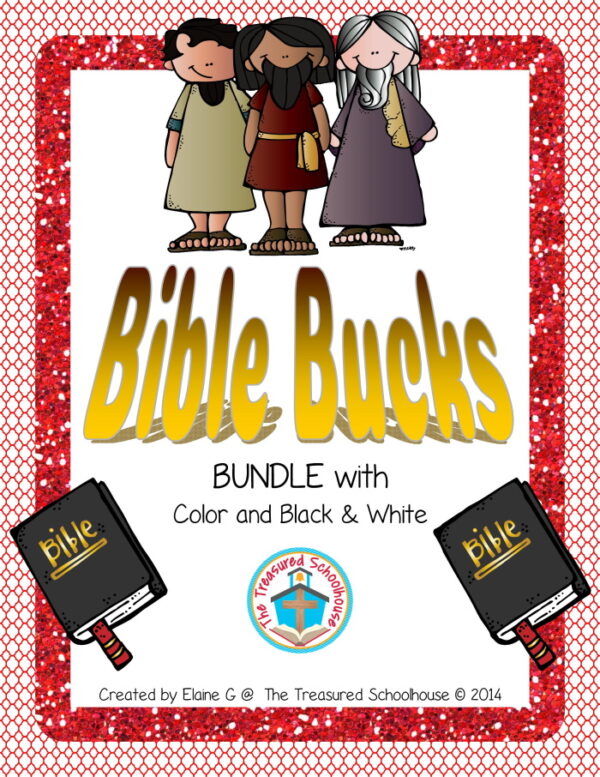 Bible Bucks BUNDLE with Color and Black & White - Religious Incentive ...
