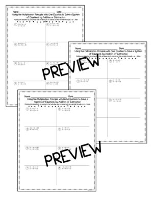 Systems of Equations - Editable Student Practice Pages | Made By Teachers