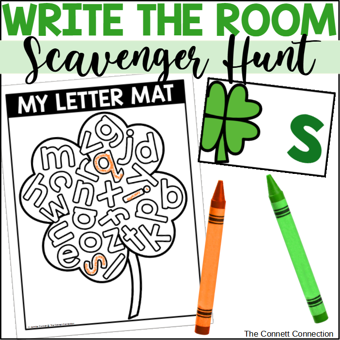 St. Patrick's Day Alphabet and Number Seek and Find Mats with Clovers ...