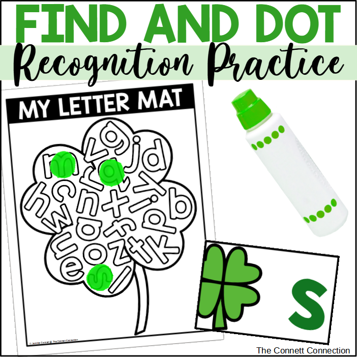 St. Patrick's Day Alphabet and Number Seek and Find Mats with Clovers ...