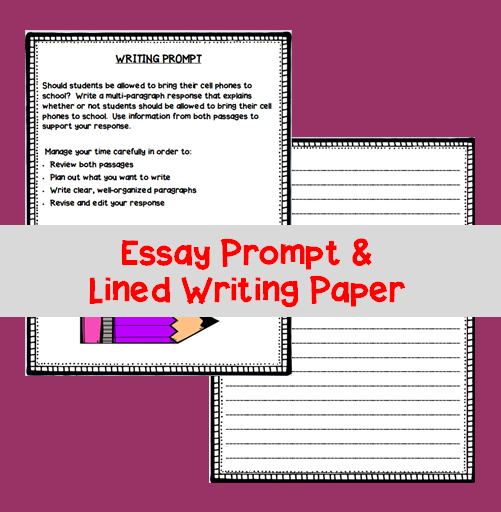 State Test Prep: Paired Passages with Writing Prompt - Cell Phones in ...