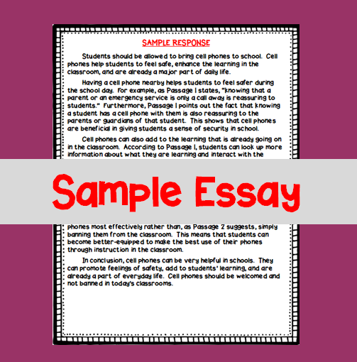 State Test Prep: Paired Passages with Writing Prompt - Cell Phones in ...