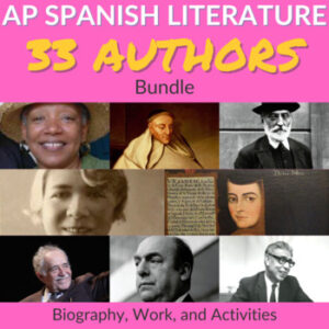AP Spanish Literature Authors Bundle: 33 Google Slides Presentations ...