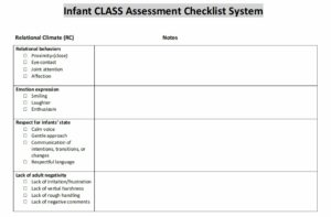 Infant- CLASS assessment checklist system (For Infant Teachers, ECE ...