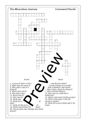 Kate DiCamillo "The Miraculous Journey of Edward Tulane" worksheets ...