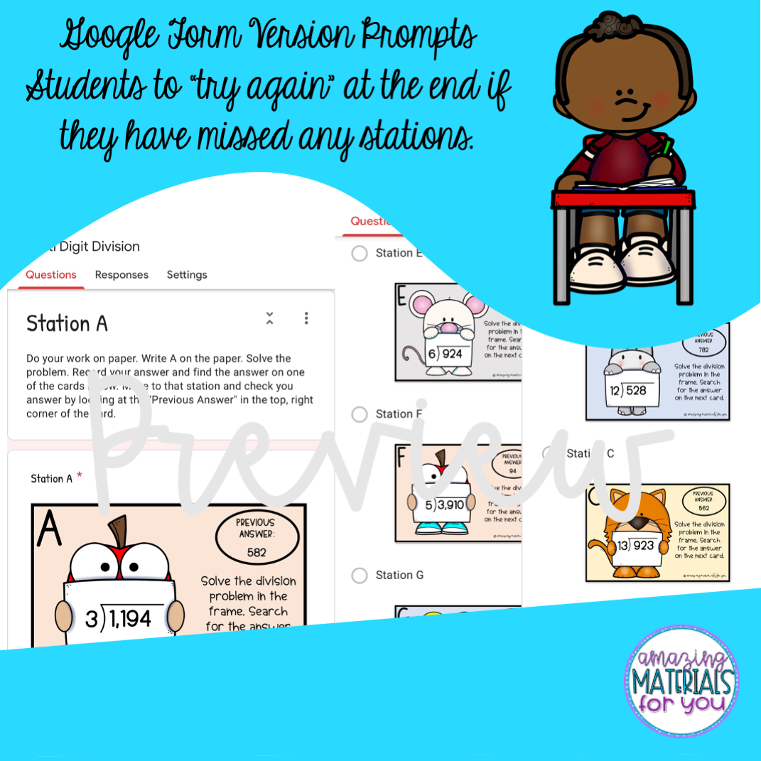 Multi Digit Division Scavenger Hunt | Made By Teachers