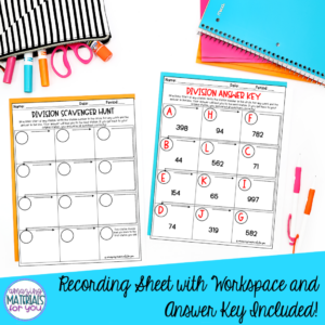 Multi Digit Division Scavenger Hunt | Made By Teachers