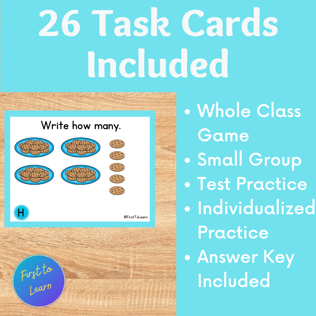 Counting Groups of Tens and Ones Task Cards Math Center | Made By Teachers