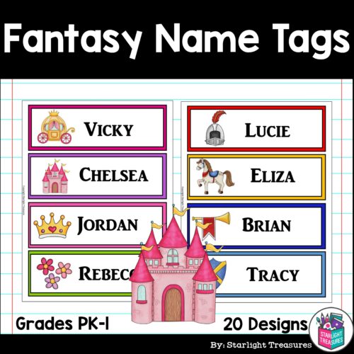 Fantasy Desk Name Tags - Editable | Made By Teachers
