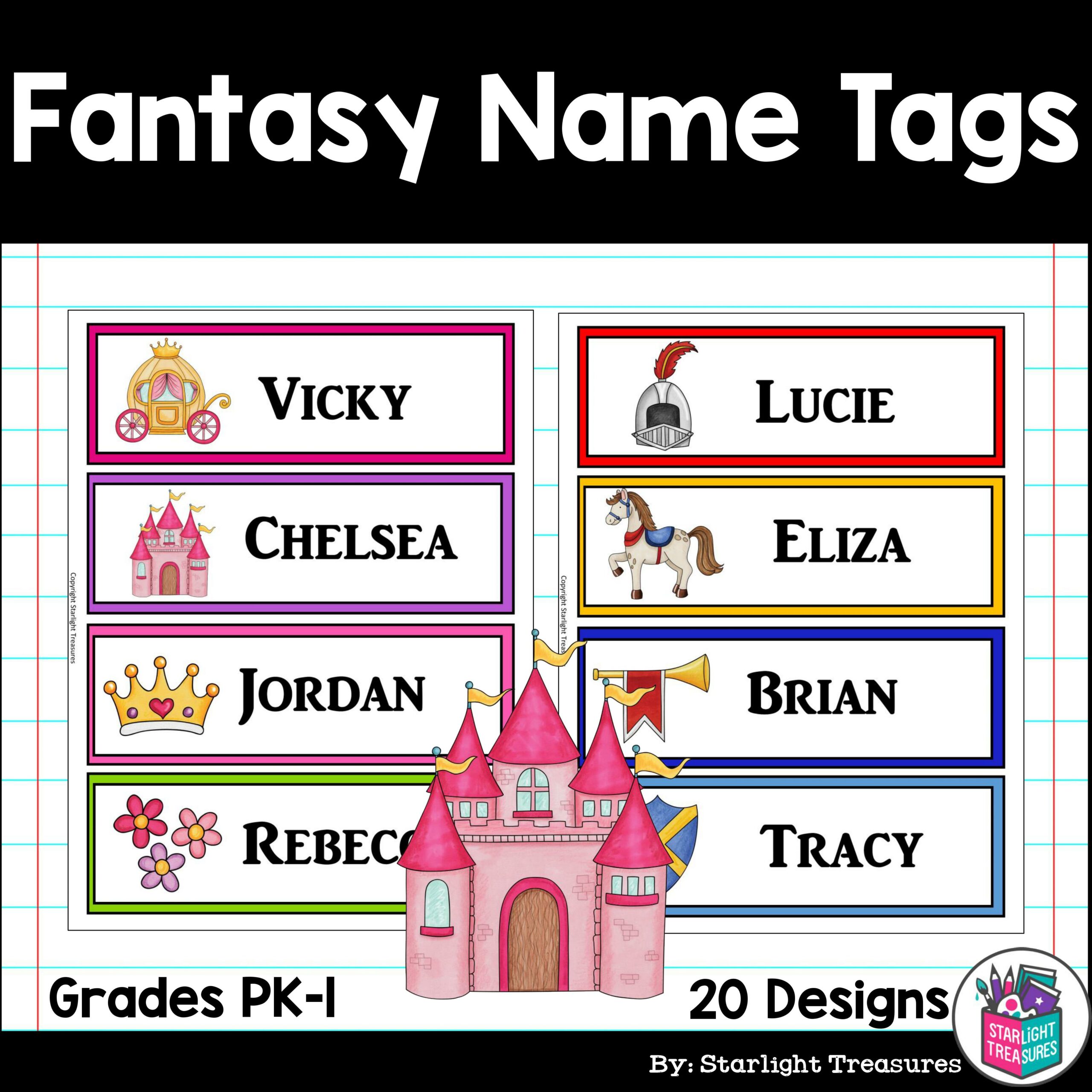 Fantasy Desk Name Tags - Editable | Made By Teachers