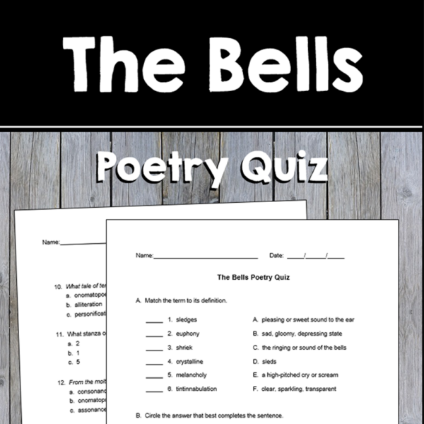 The Bells Poetry Quiz with Poem & Answer Key | Made By Teachers