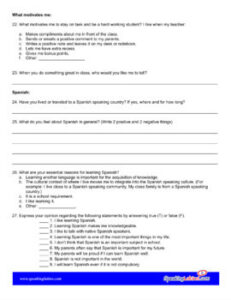 First Day Student Survey (Printable and Google Form) | Made By Teachers