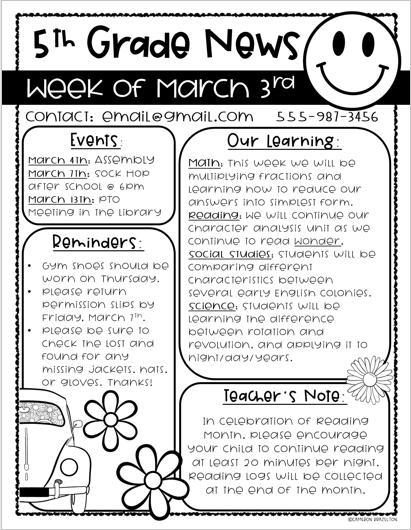 Weekly Classroom Newsletter Groovy Retro Vibes Theme EDITABLE | Made By ...