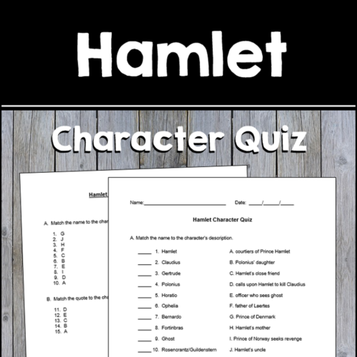 Hamlet Character Quiz with Answer Key | Made By Teachers