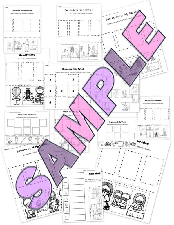 Sequence Holy Week Cut and Paste Worksheet Pack | Made By Teachers
