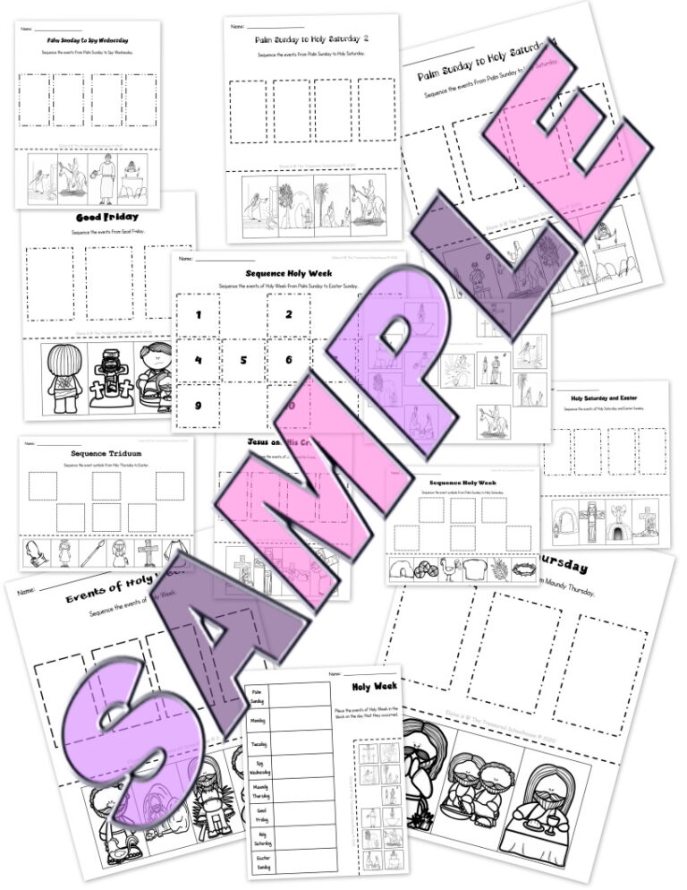 Sequence Holy Week Cut and Paste Worksheet Pack | Made By Teachers
