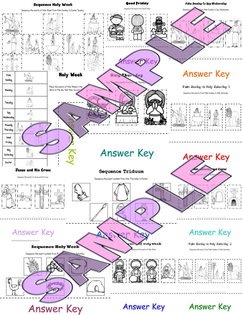 Sequence Holy Week Cut and Paste Worksheet Pack | Made By Teachers