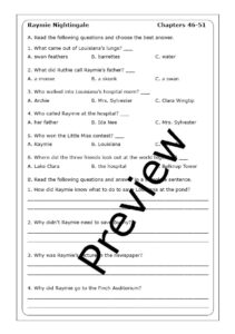 Kate DiCamillo "Raymie Nightingale" worksheets | Made By Teachers
