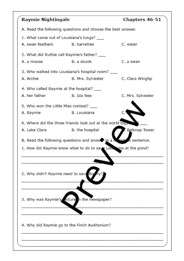Kate DiCamillo "Raymie Nightingale" worksheets | Made By Teachers