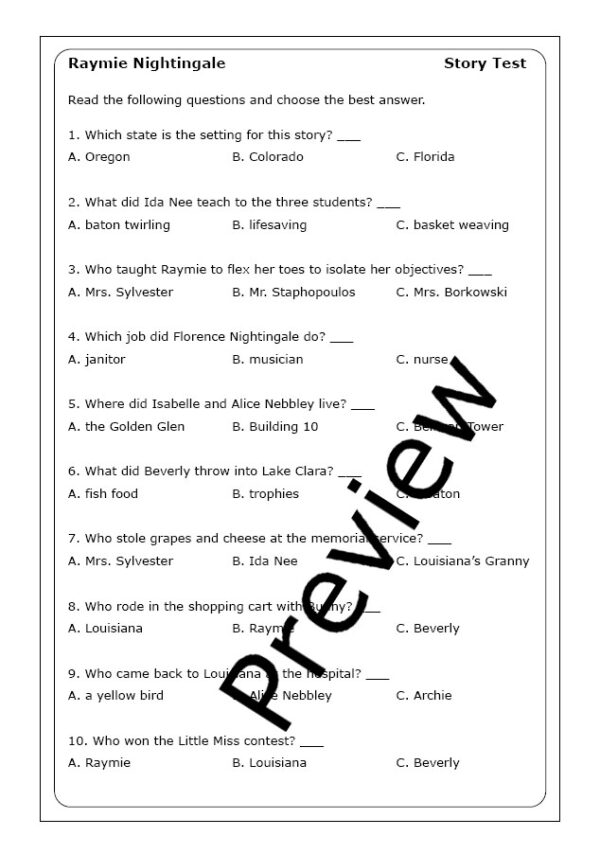 Kate DiCamillo "Raymie Nightingale" worksheets | Made By Teachers