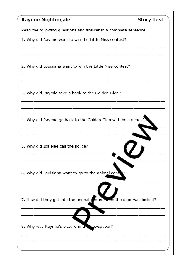 Kate DiCamillo "Raymie Nightingale" worksheets | Made By Teachers