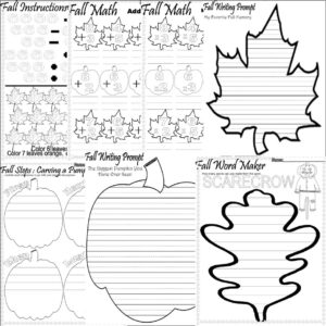 Fall Autumn Activities Worksheets Writing Vocabulary Spelling Math 40pg ...