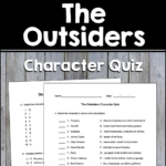 The Outsiders Character Quiz with Answer Key | Made By Teachers