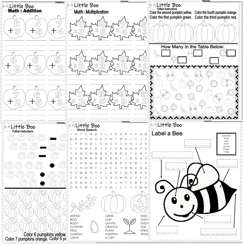 Little Boo Halloween Fall Book Study Companion Reading Comprehension ...