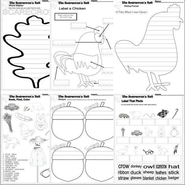 The Scarecrow’s Hat Fall Book Study Companion Reading Comprehension ...