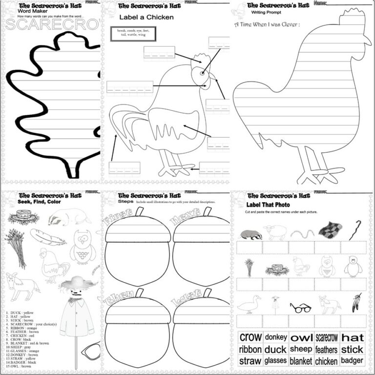 The Scarecrow’s Hat Fall Book Study Companion Reading Comprehension ...