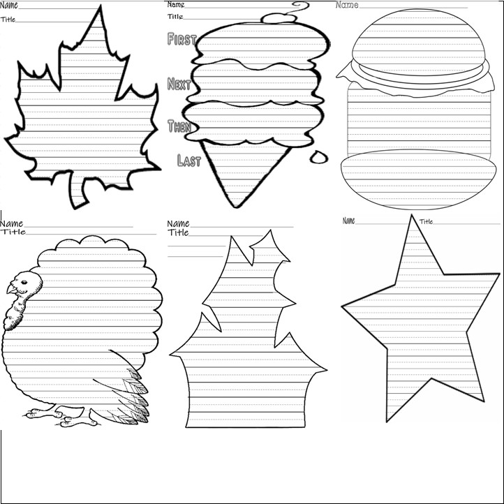 FALL 75 Daily Writing Journal Prompts Shaped Lined Paper Autumn Sept ...