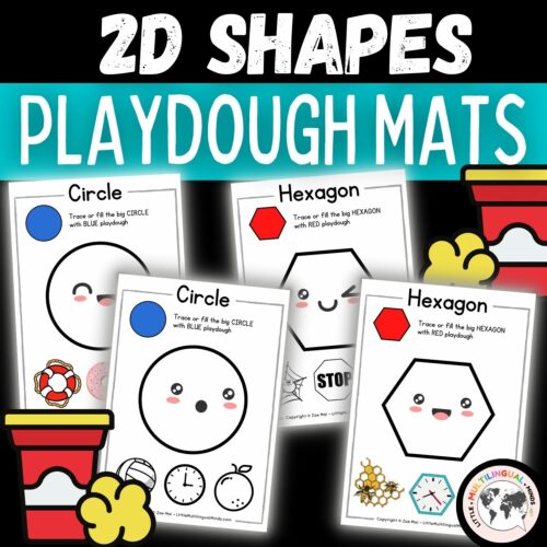 2D Shape Playdough Mats - Fine Motor Fun - Activities and Worksheets ...