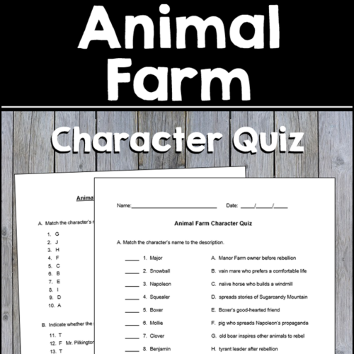 Animal Farm Character Quiz with Answer Key | Made By Teachers