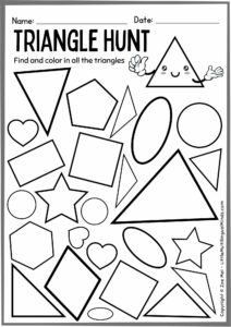 Identifying Shapes Worksheets: Spy Shapes, 3D 2D Shape Sort, Shape Hunt ...