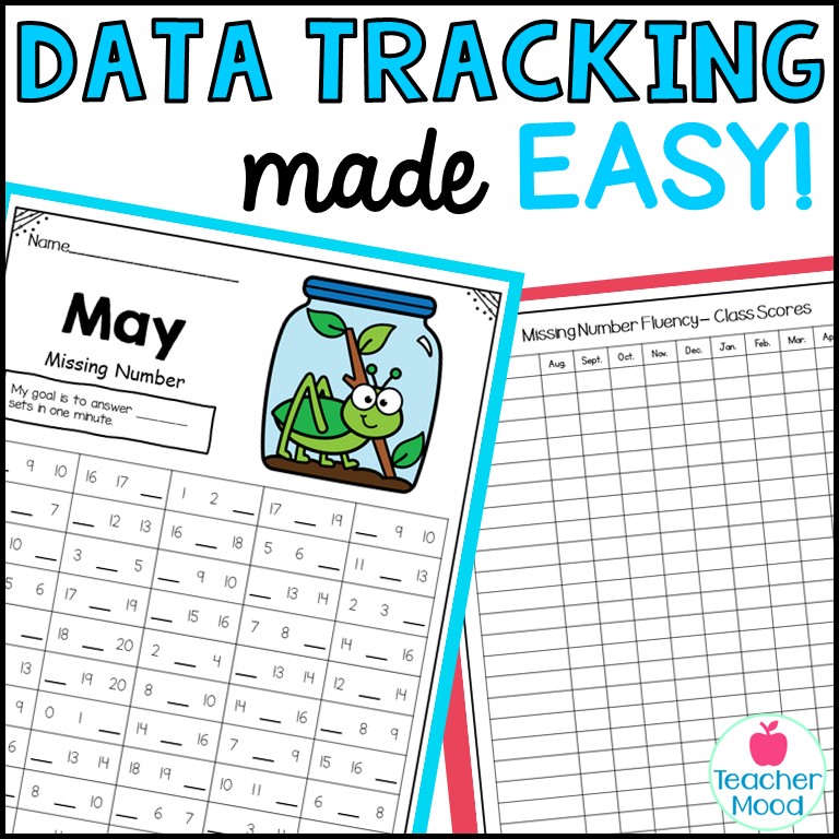Missing Number Math Fluency Practice | Test Prep | Progress Monitoring ...