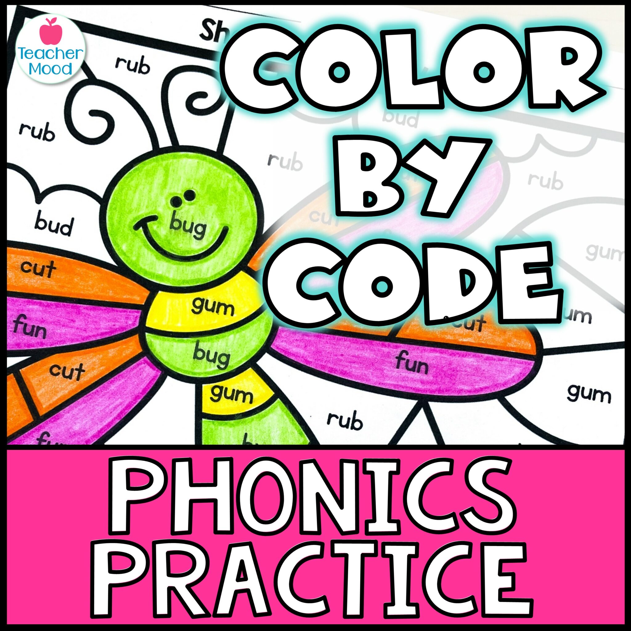 Word Work Coloring Pages | Phonics Worksheets | Decodables | Made By ...