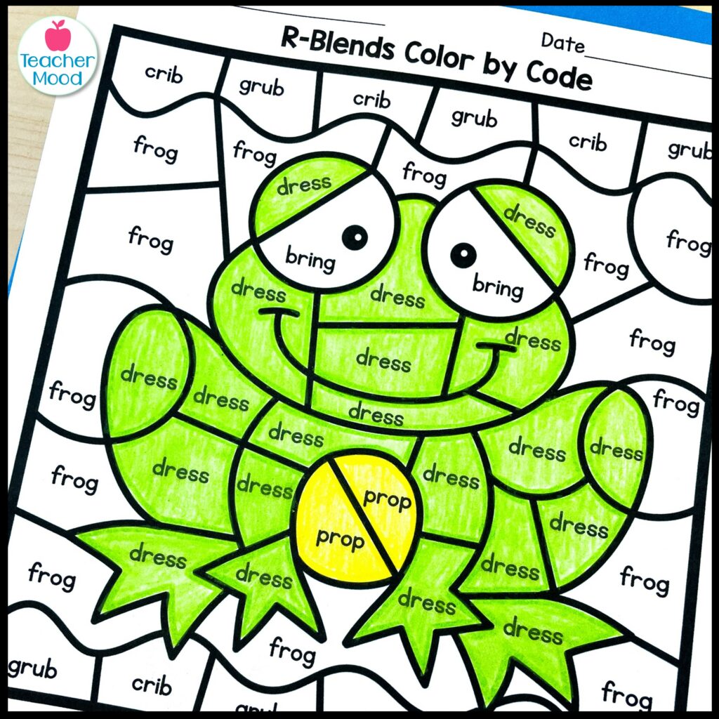 Word Work Coloring Pages | Phonics Worksheets | Decodables | Made By ...
