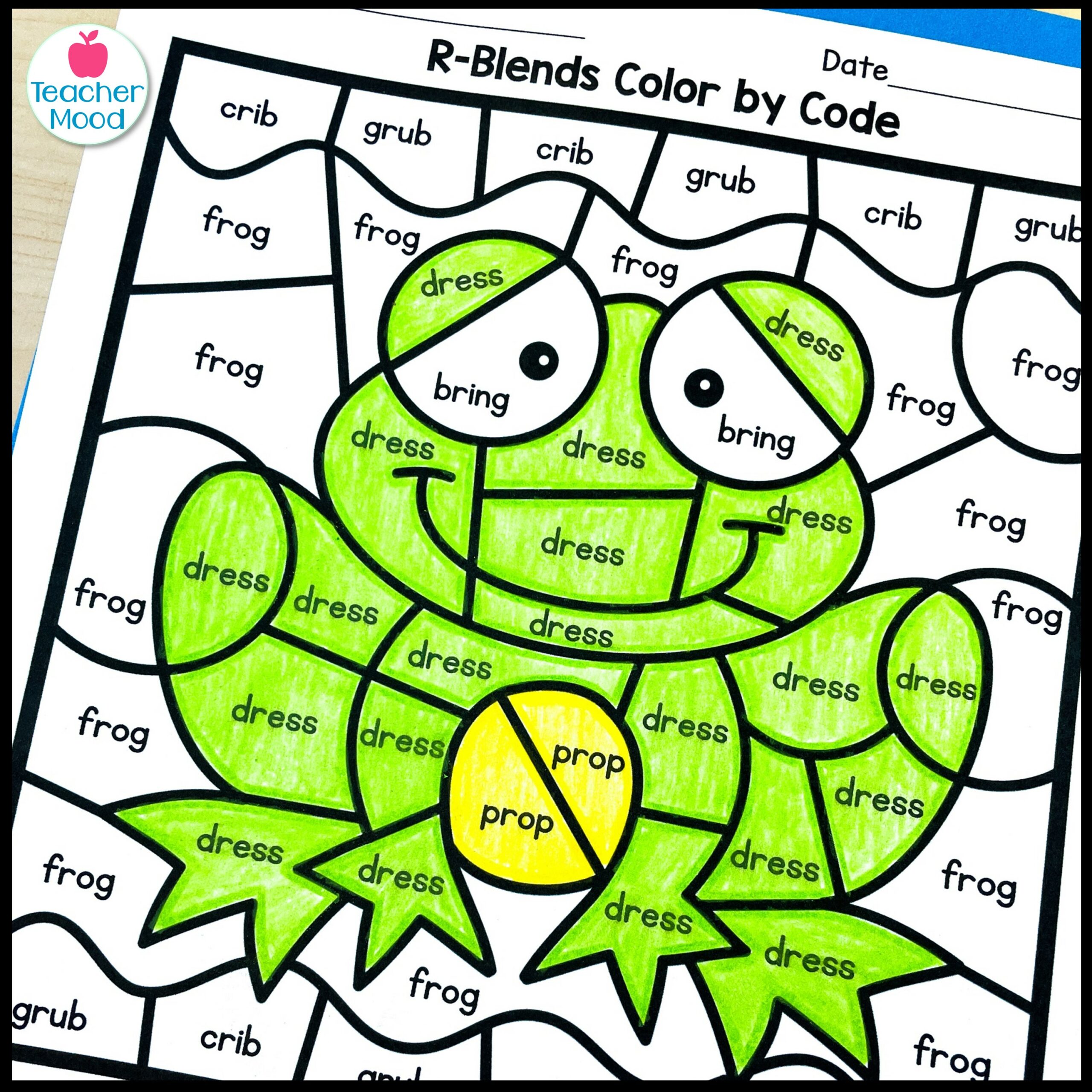 Word Work Coloring Pages | Phonics Worksheets | Decodables | Made By ...