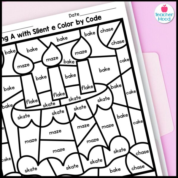Word Work Coloring Pages | Phonics Worksheets | Decodables - Made By ...
