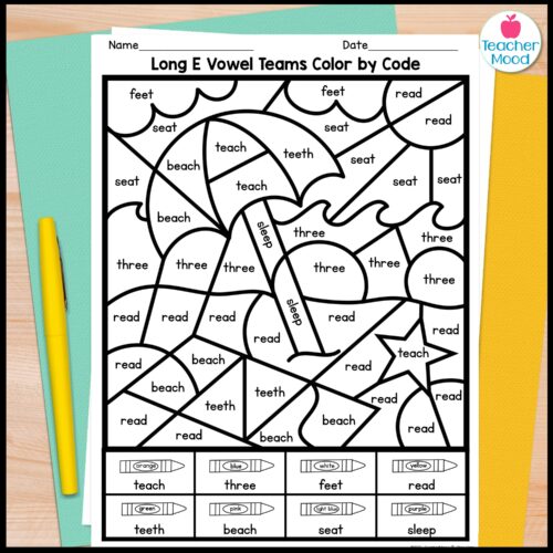 Word Work Coloring Pages | Phonics Worksheets | Decodables | Made By ...