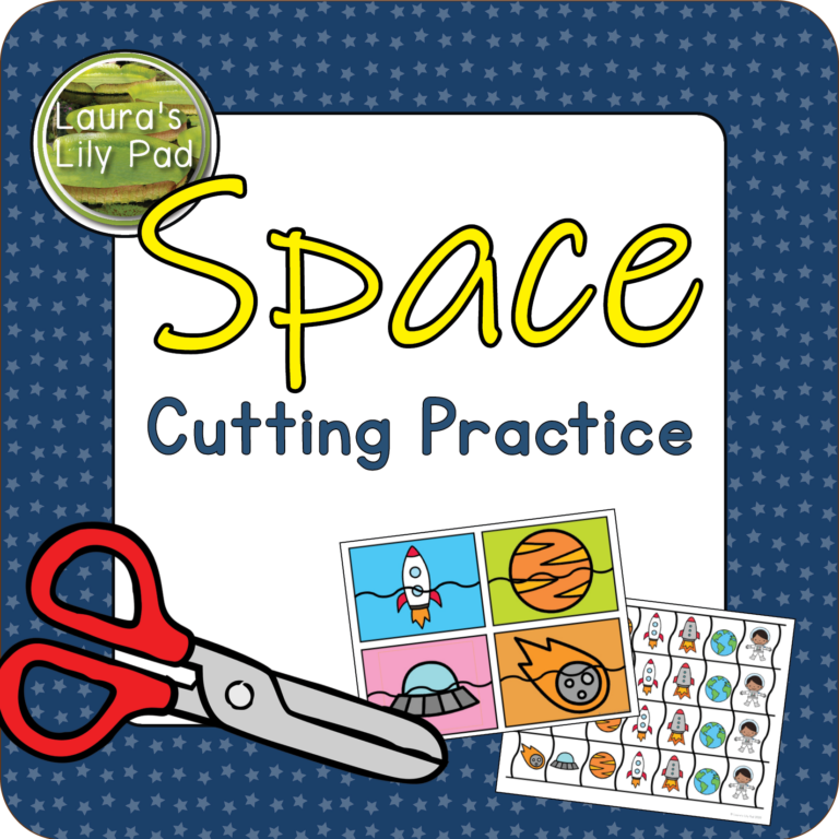 Space Cutting Practice Scissor Skills Center | Made By Teachers