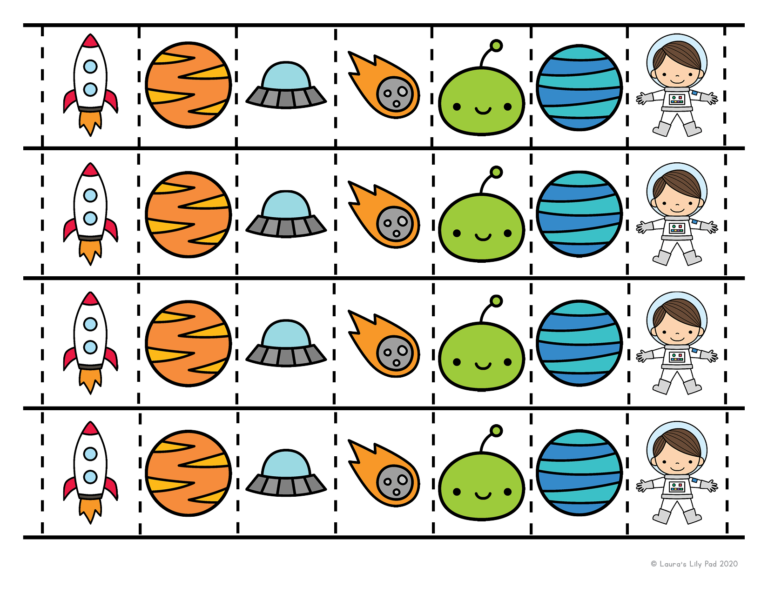 Space Cutting Practice Scissor Skills Center | Made By Teachers