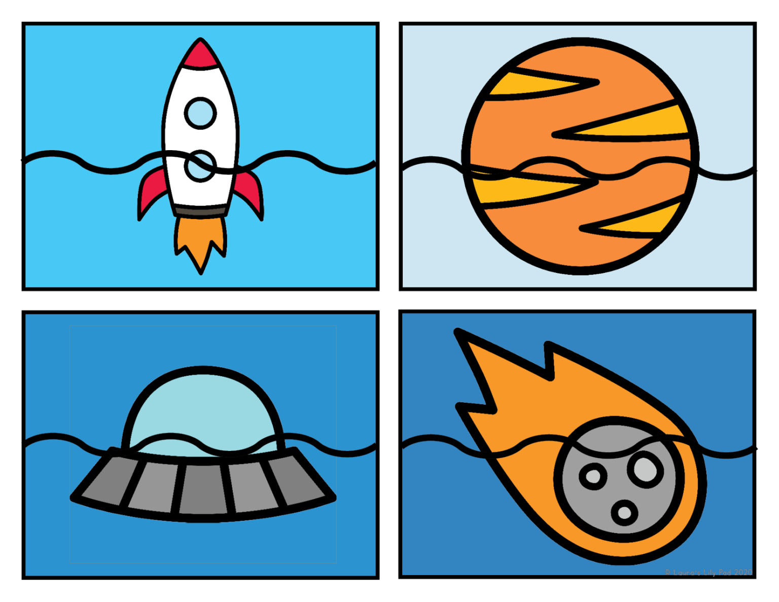 Space Cutting Practice Scissor Skills Center | Made By Teachers