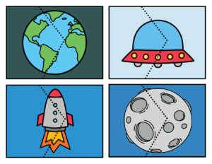 Space Cutting Practice Scissor Skills Center | Made By Teachers