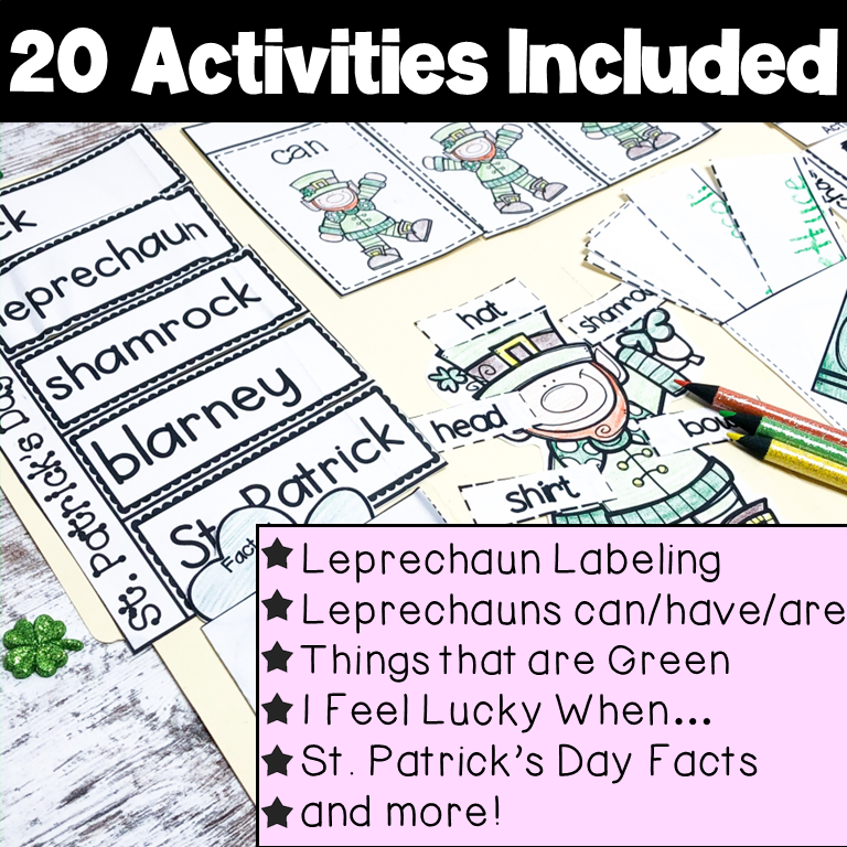 St Patrick's Day Activities Interactive Notebook Lapbook | Made By Teachers