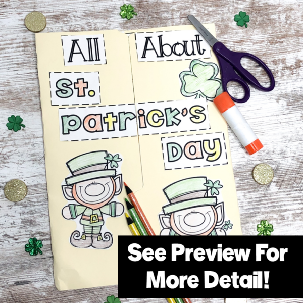 St Patrick's Day Activities Interactive Notebook Lapbook | Made By Teachers