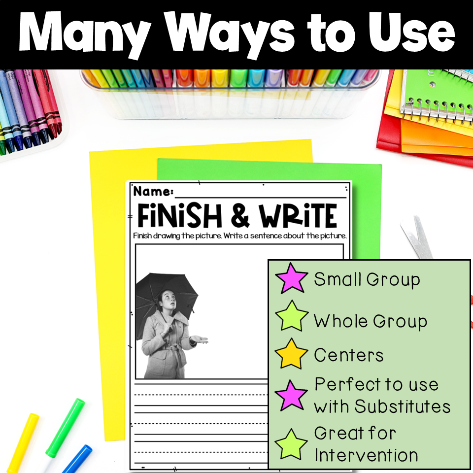 March St. Patrick's Day Writing Prompts & Center | Kindergarten and ...