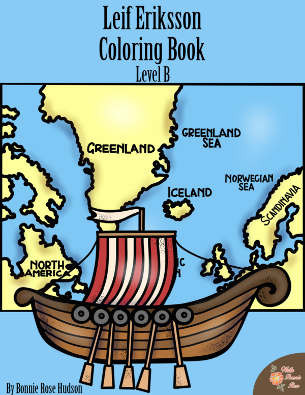 Leif Eriksson Coloring Book-Level B | Made By Teachers